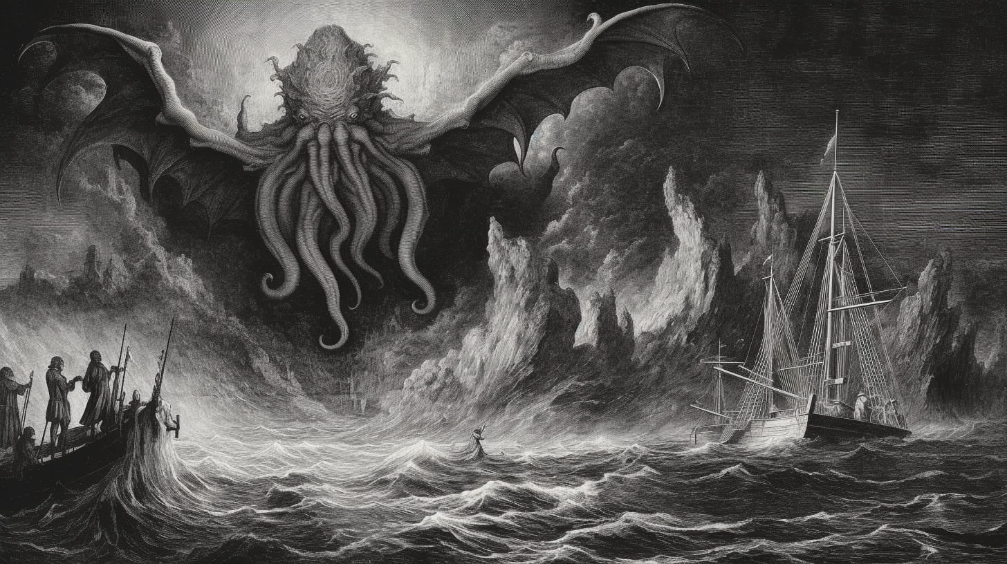 Cthulhu erhebt sich aus dem Meer – All Diamond Painting