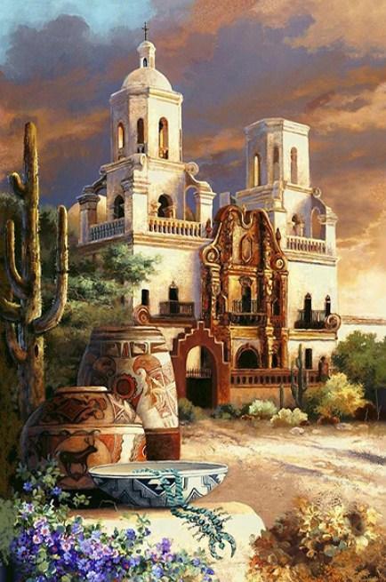 Mexikanische Kirche - Malen mit Diamanten – All Diamond Painting